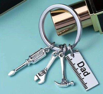 Dad Key Chain Tools Wrench Hammer Screwdriver Charms Pendants Father's ...