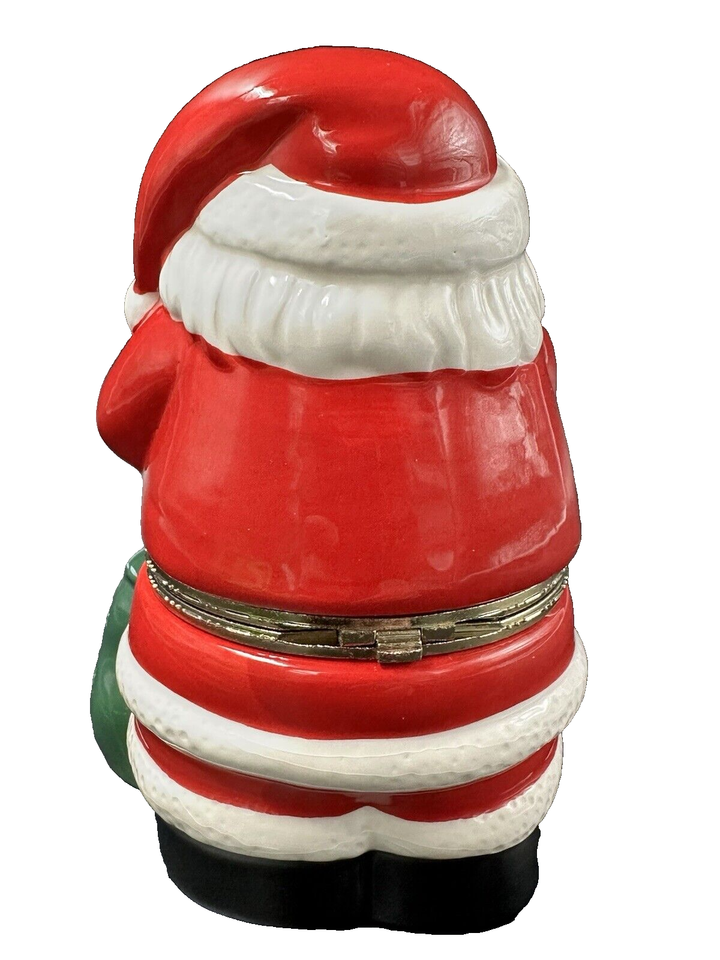 Mr. Christmas Santa Animated Porcelain Music Box Plays Jingle Bells New ...