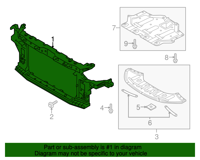 Radiator Core Support Panel Carrier Sonata 2015-2016-2017 New Original ...