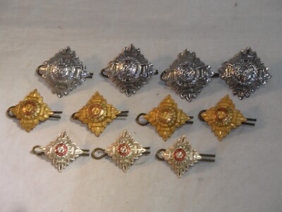 11 Vintage British Army Officer's Military Shoulder Pips Tria Juncta In ...