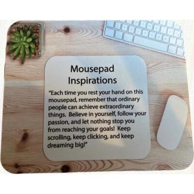 Inspirational Mouse Pad for Desk, Motivational Quote 7.75x 9.25 Inches ...