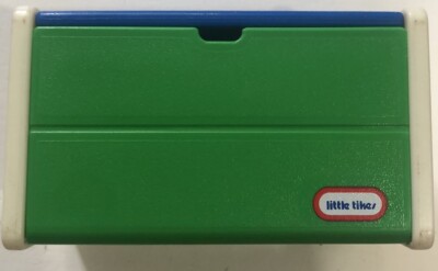 LITTLE TIKES Dollhouse-Sized GREEN TOY BOX with LID | eBay