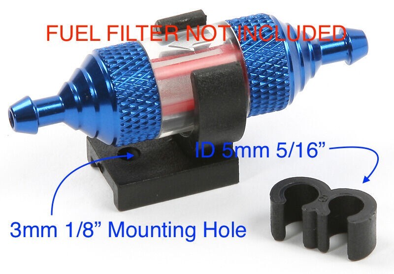 2PCS Fuel Filter and Line Mounting Clip RC Fuel Line System 12mm 1/2 ...