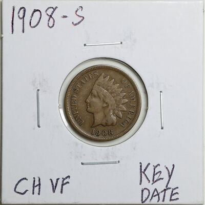 1908-S 1C Indian Head Cent in Choice VF Condition Key Date #01839 | eBay