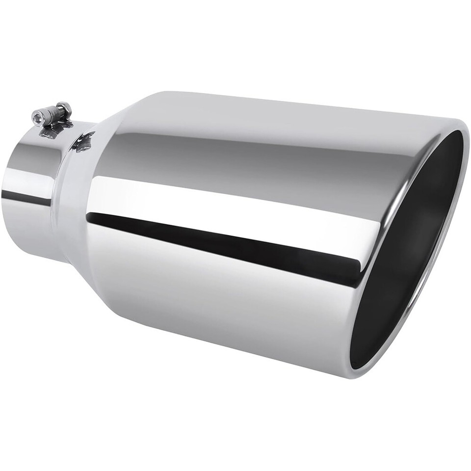 5" In 8" Out 15" Stainless Steel Exhaust Tip For Chevy Silverado 2500HD ...
