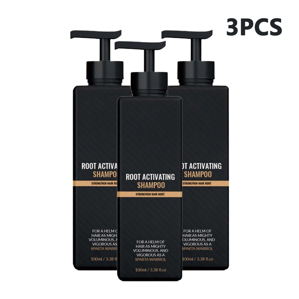 3PK Root Activator Shampoo-SPARTAN- Natural Hair Regrōwth Hair Loss ...