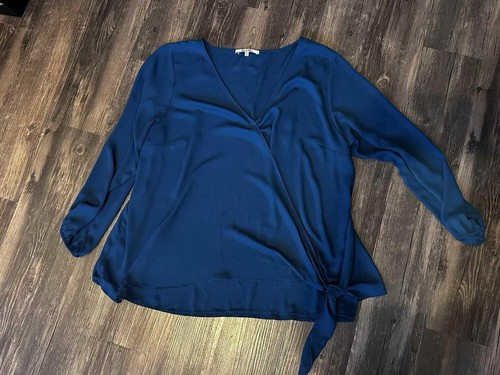 Flawless condition Par le Mer top Size 2X slate blue sheer look | eBay