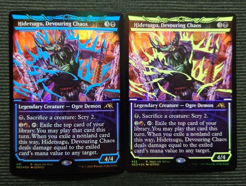 Mtg Devouring Chaos Monument Announcement Yellow Blue Neon Ink Foil 432 ...