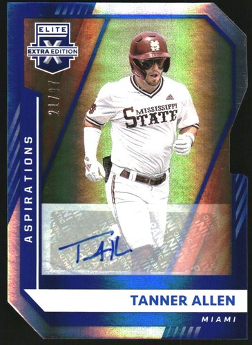 2021 Elite Extra Edition Signatures Aspirations Die Cut #118 Tanner ...