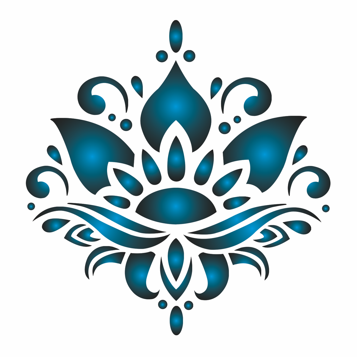 Lotus Flower Stencil Designs