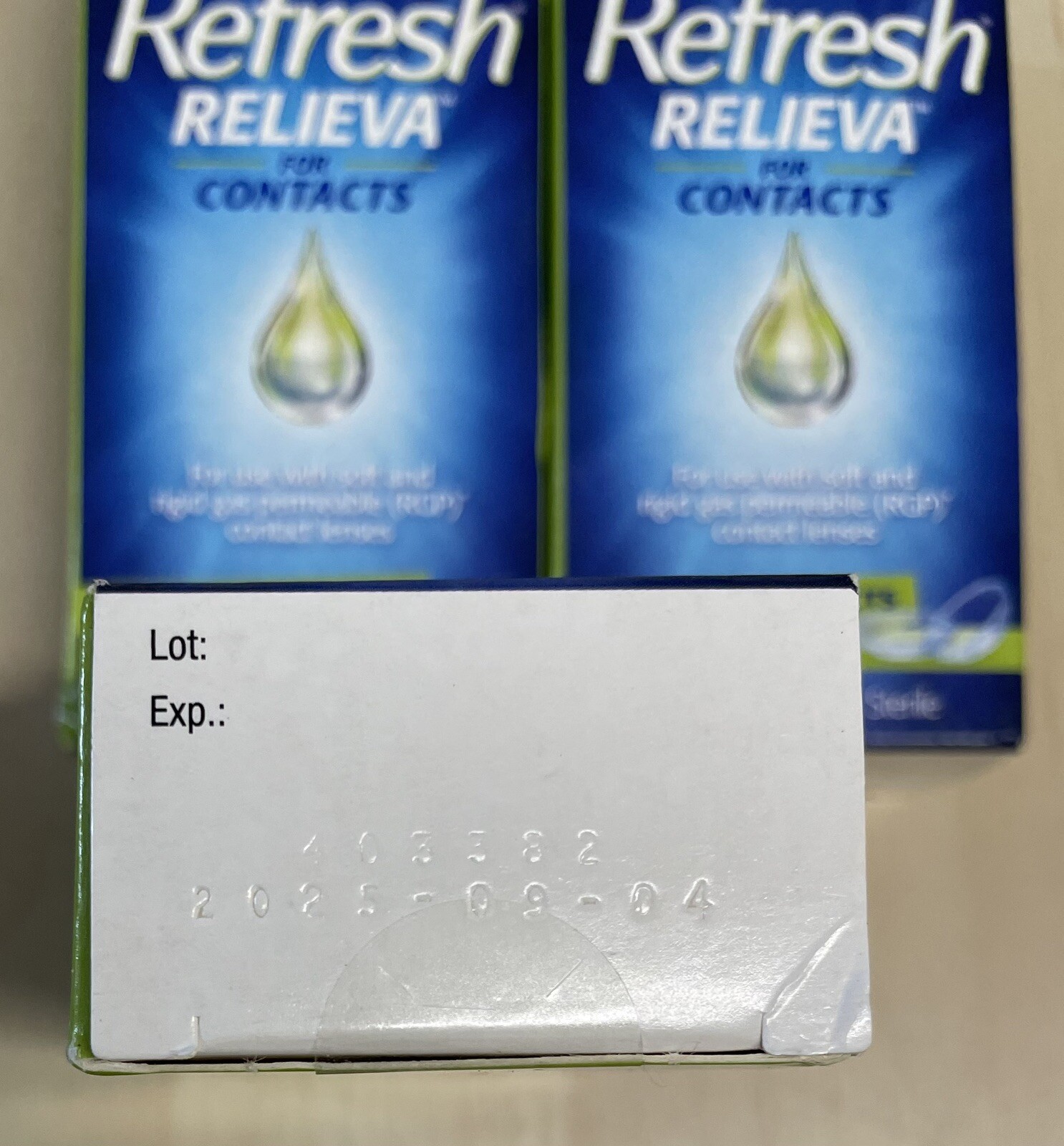 3 Refresh Relieva Lubricant Eye Drops, 0.27 Fl Oz (Pack of 3) Exp. 09 ...