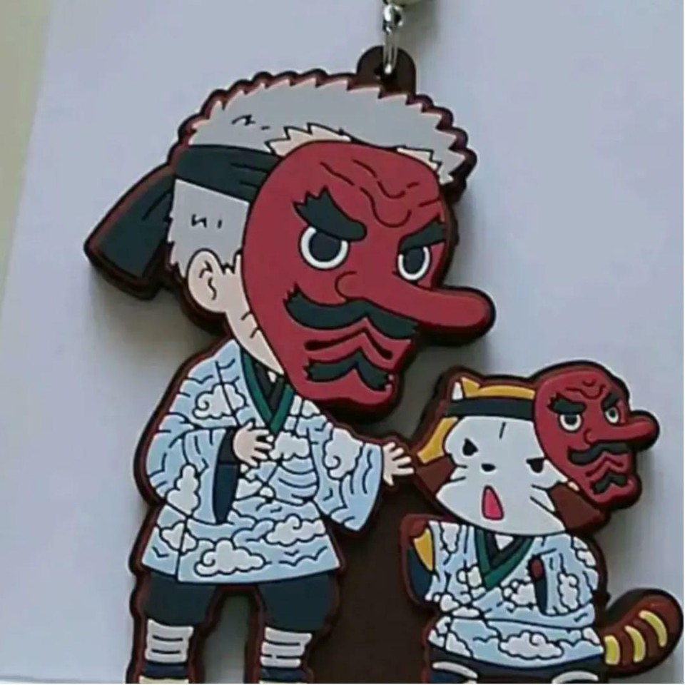 Demon Slayer Sakonji Urokodaki Rascal Raccoon Rubber Strap Rubber Charm ...
