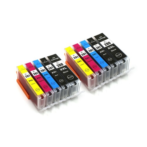 10 XXL Ink PGI-280 CLI-281 for Canon TS6100 TS6120 TS6200 TS6220 TS6320 ...