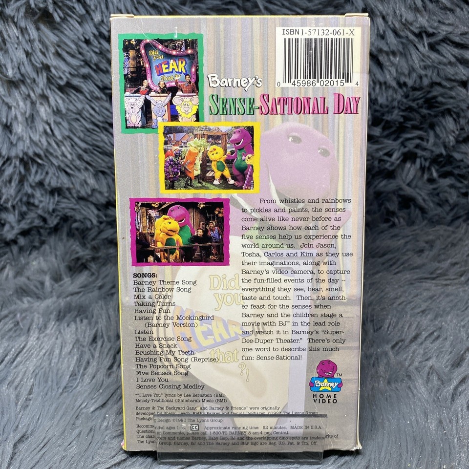 Barney & Friends Sense-Sational Day VHS 1996 Video Tape PBS Classic ...