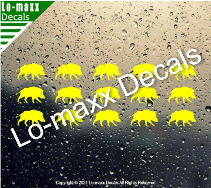 Wild Pig Boar Hunting Kill Markings Car Truck Window Die Cut Vinyl ...
