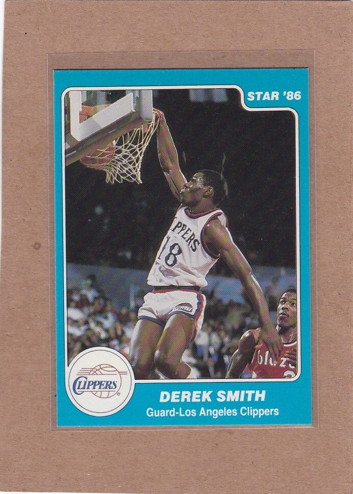 1985-86 STAR CO BASKETBALL DEREK SMITH #92 CLIPPERS NMMT OR BETTER ...