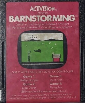 Barnstorming Activision Atari 2600 Video Game Cartridge Only Authentic ...