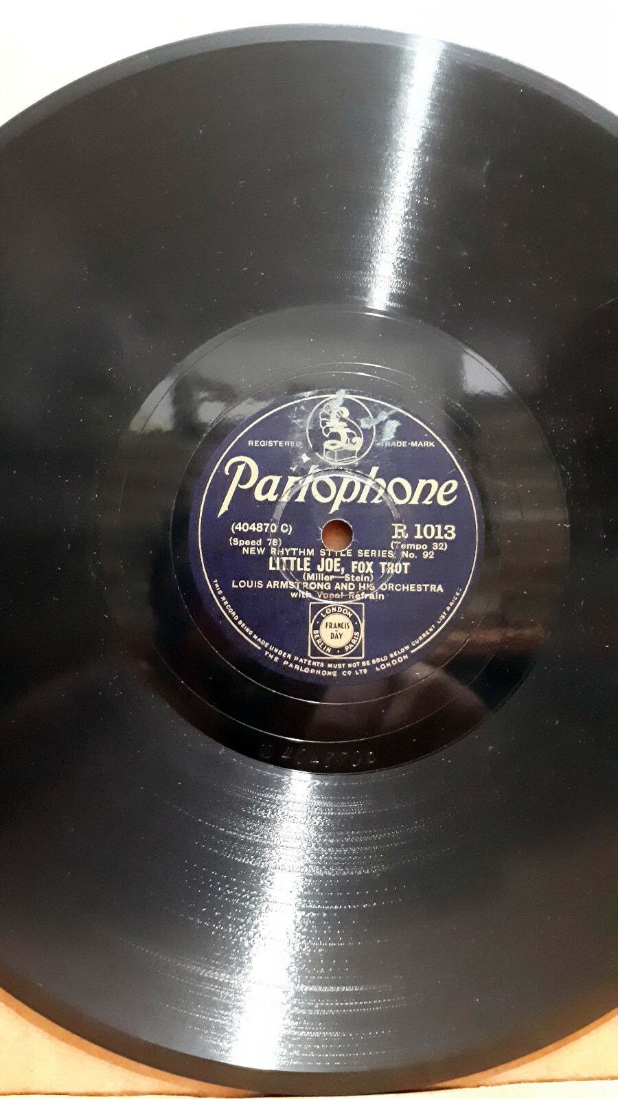 TRUMBAUER - ARMSTRONG PARLOPHONE R 1013 What's The Use? - Little Joe ...