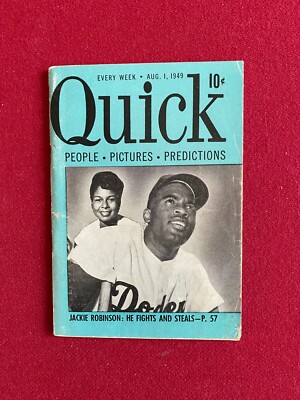 1949, Jackie Robinson, "Quick" Magazine, (Vintage / Scarce) | eBay