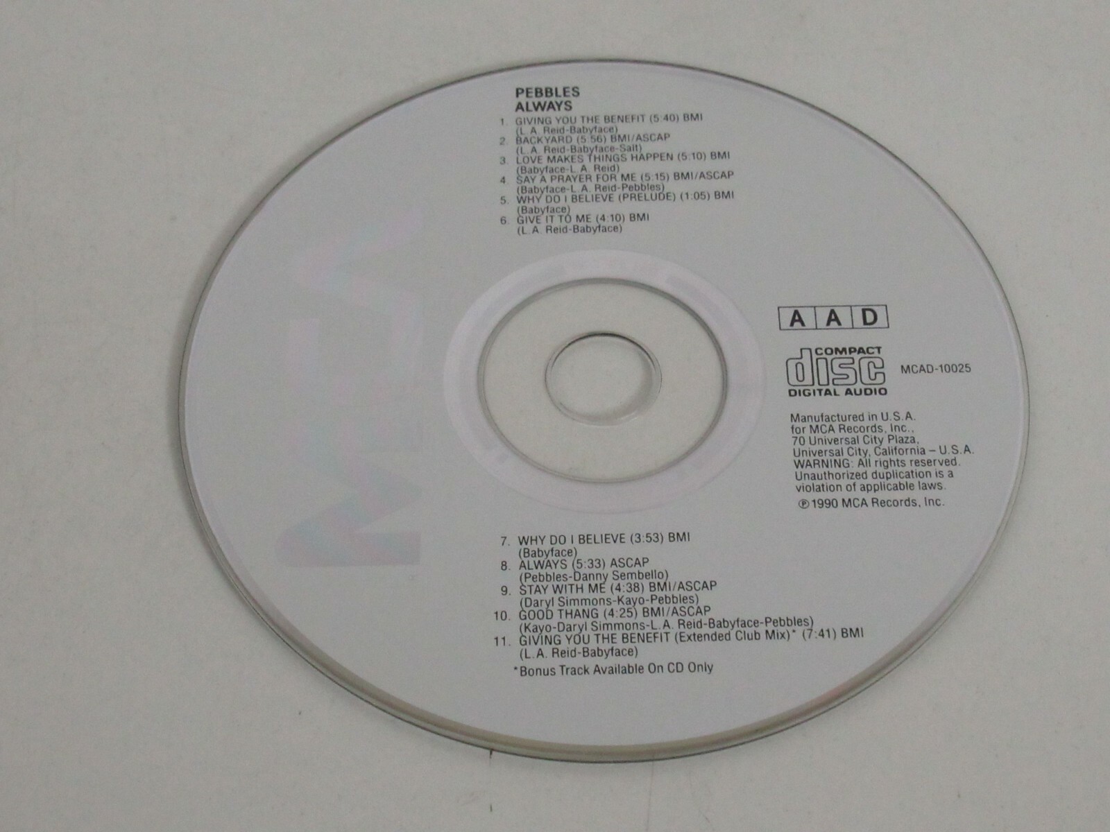 Pebbles ‎– Always / MCA Records ‎– MCAD-10025 CD ALBUM | eBay