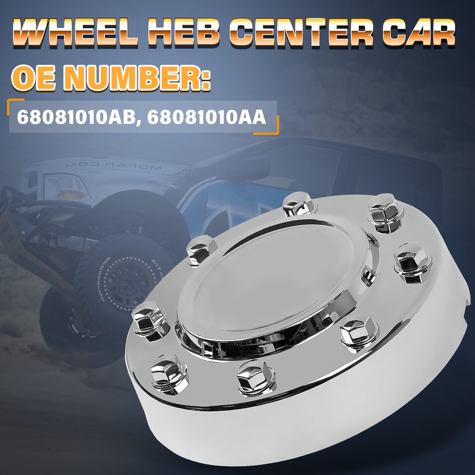 Front Chrome Center Hub Cap 68081010AB For Dodge Ram 3500 2011-2018 ...