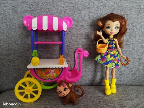 Enchantimals merit monkey et stand de fruits | eBay