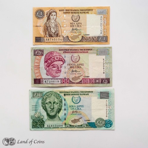 CYPRUS: Set of 3 Cypriot Pound Banknotes. | eBay