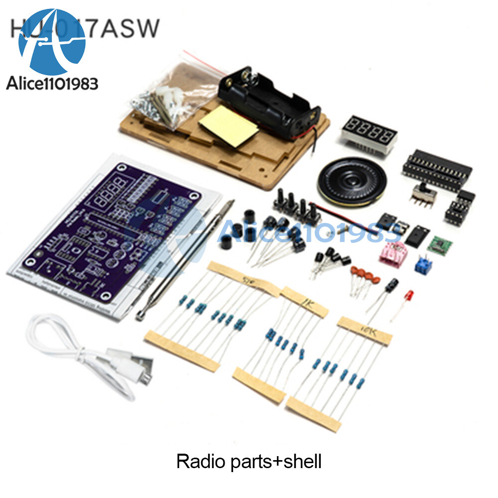 HU-017A RDA5807S FM Radio Kit Set Electronic DIY Kit 87-108MHz with ...