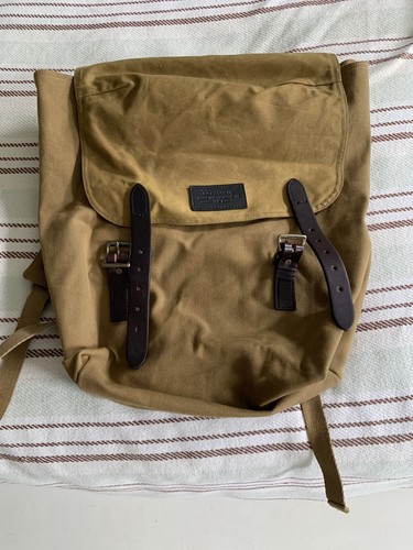 Filson Ranger Tan Canvas Backpack Leather Straps/Brass Buckles Made In ...