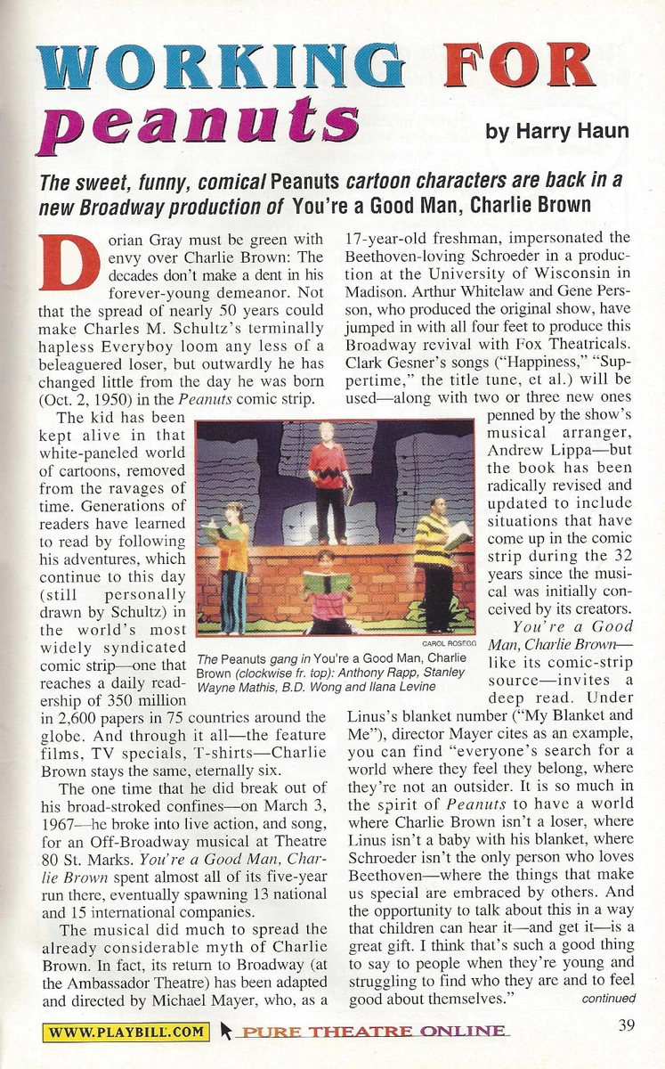 Anthony Rapp Charlie Brown