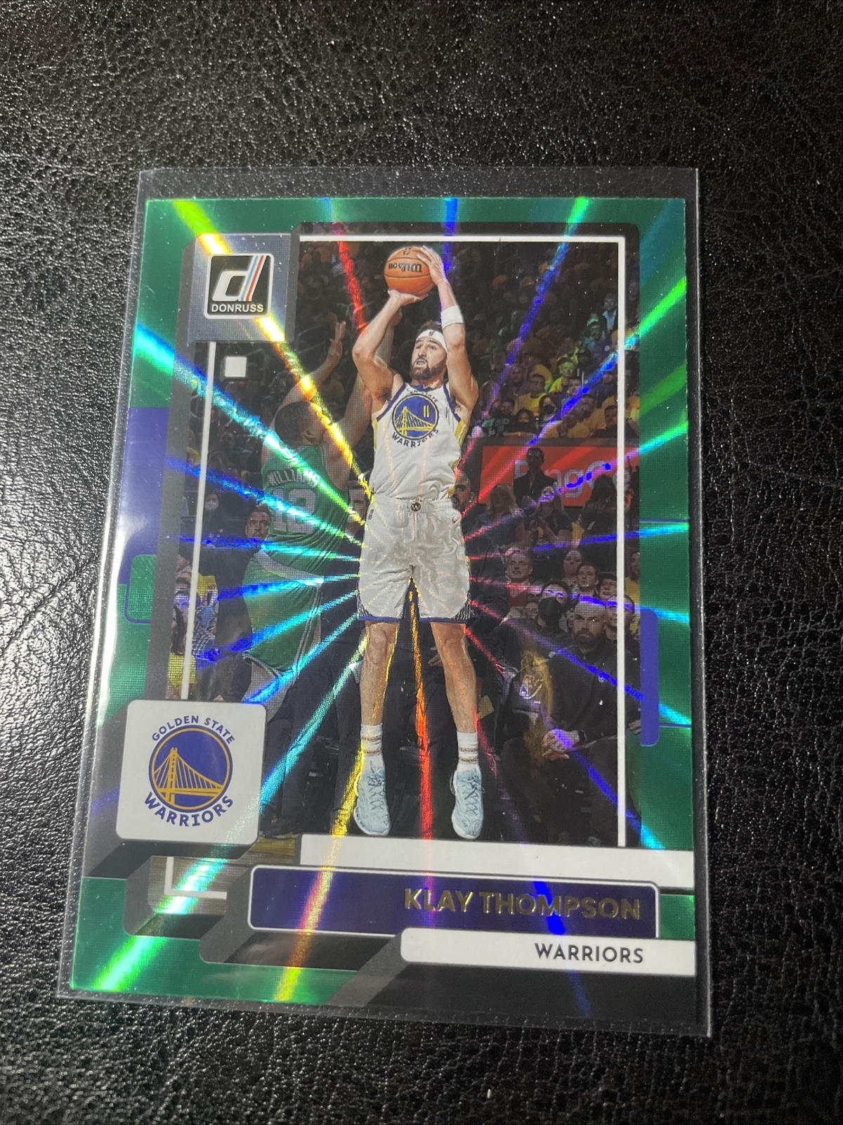 2022-23 Panini Donruss Holo Green Laser SP KLAY THOMPSON #117 WARRIORS ...