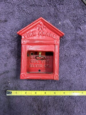 Early 1900's Gamewell Auxiliary Fire Alarm Call Pull Box Cast Iron ...