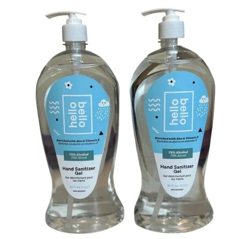 12 Pk Hand Sanitizer Hello Bello 32oz Extra Large Gel Hand Sanitizer 75 ...