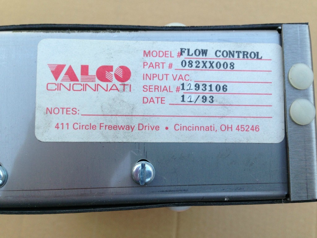 VALCO CINCINNATI VC450FC/ VC850FC FLOW CONTROL MODULE. 082XX008 NEW | eBay