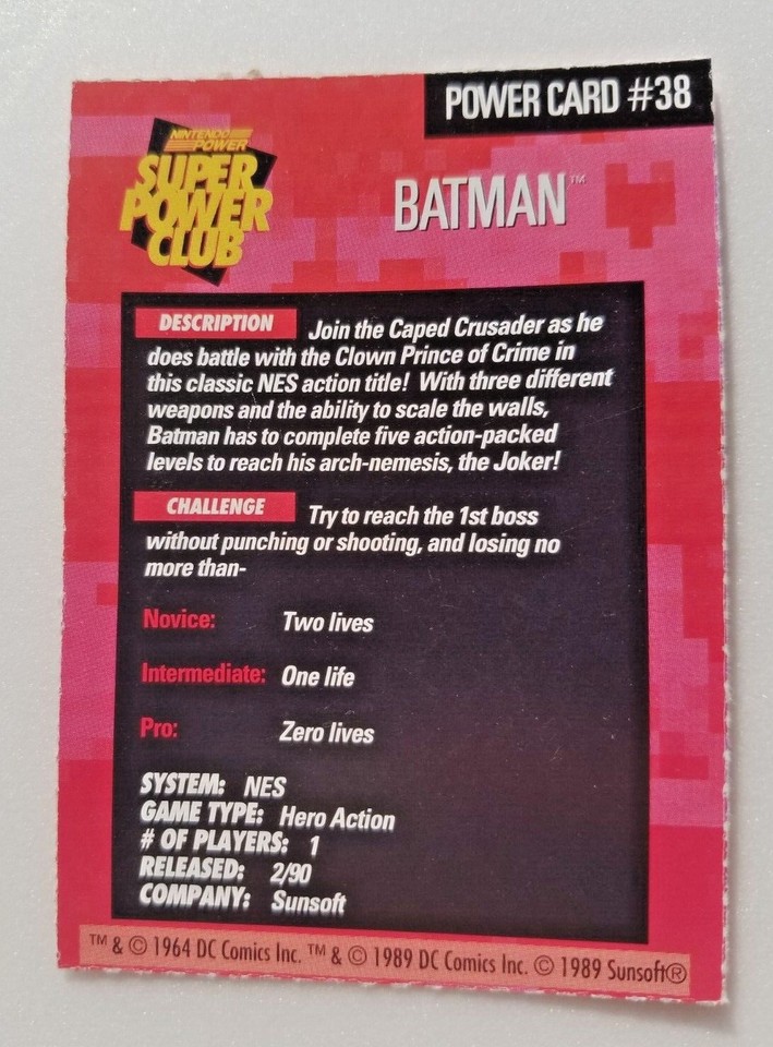 Nintendo Power - Super Power Club Cards - You Pick (from drop-down ...