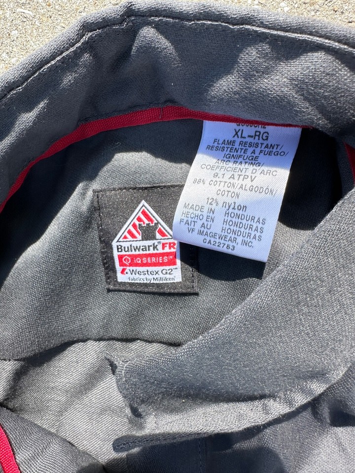 Bulwark FR Shirt Women XL Gray IQ Series Westec G2 Work Uniform Trane ...