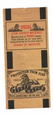 OLD RARE match box label LION #995 | eBay