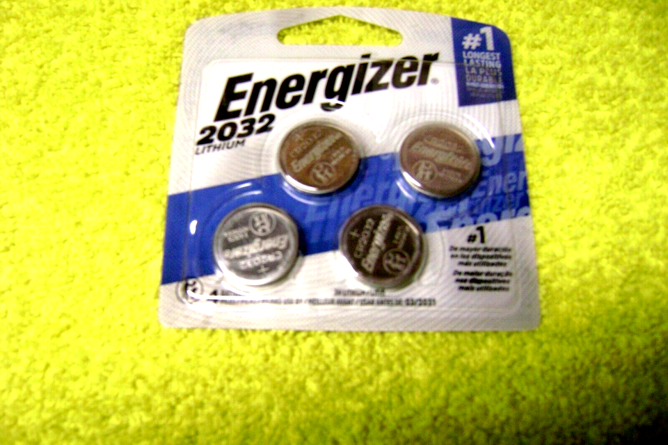 Energizer CR2032 3V Lithium Coin Cell Batteries 4 Pack EXP 03 / 2030 ...