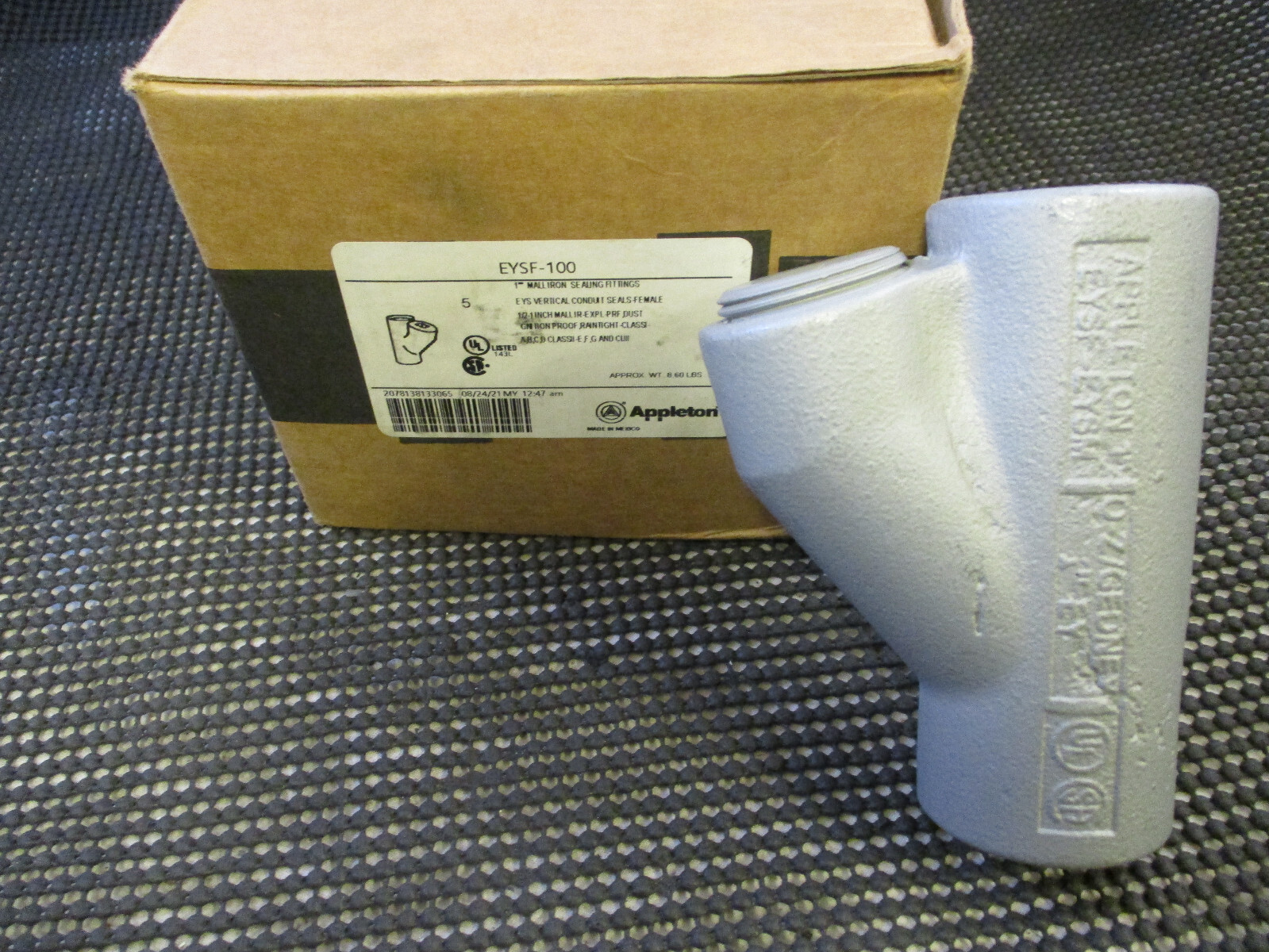 APPLETON EYSF100 1" EXPLOSION PROOF VERTICAL SEAL OFF EYS CROUSE HINDS ...