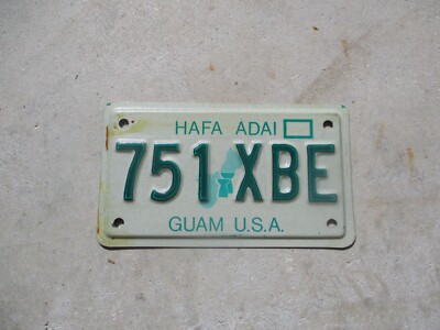 Guam USA motorcycle license plate # 751 XBE | eBay