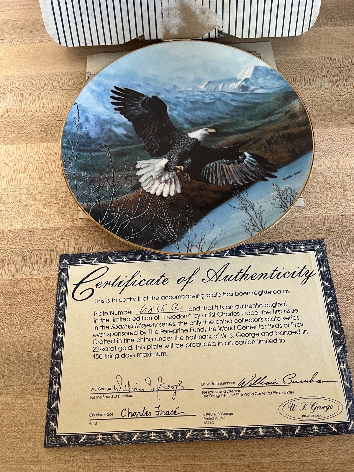 Vintage W L George Fine China Collector Plate “FREEDOM” By Charles ...