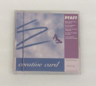 PFAFF My Own Personal Design Book Embroidery Re-Writable Creative Card ...