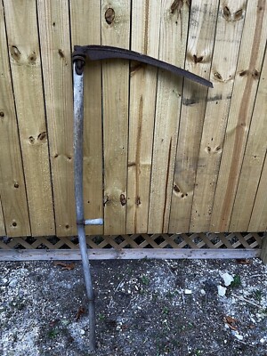 Antique Scythe Farm Tool Primitive Rustic Halloween Decor Grim Reaper ...