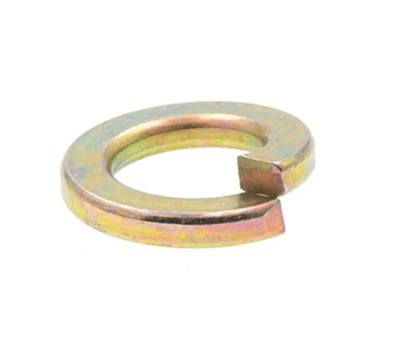 Qty 5 Spring Washer 3/8 Flat Section Single Coil Zinc YELLOW | eBay