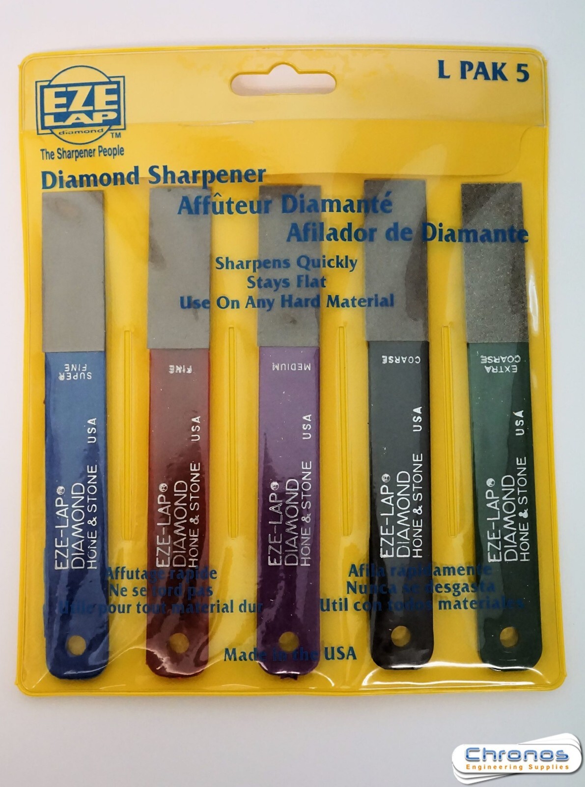 Eze-Lap Diamond Hone & Stone 5 pack set L-PAK5 All Grits Sharpener | eBay