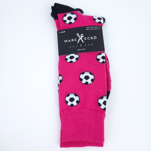 NEW Mark Ecko Cut & Sew Socks Men Pink Soccer Print Sock Size 10-13 | eBay