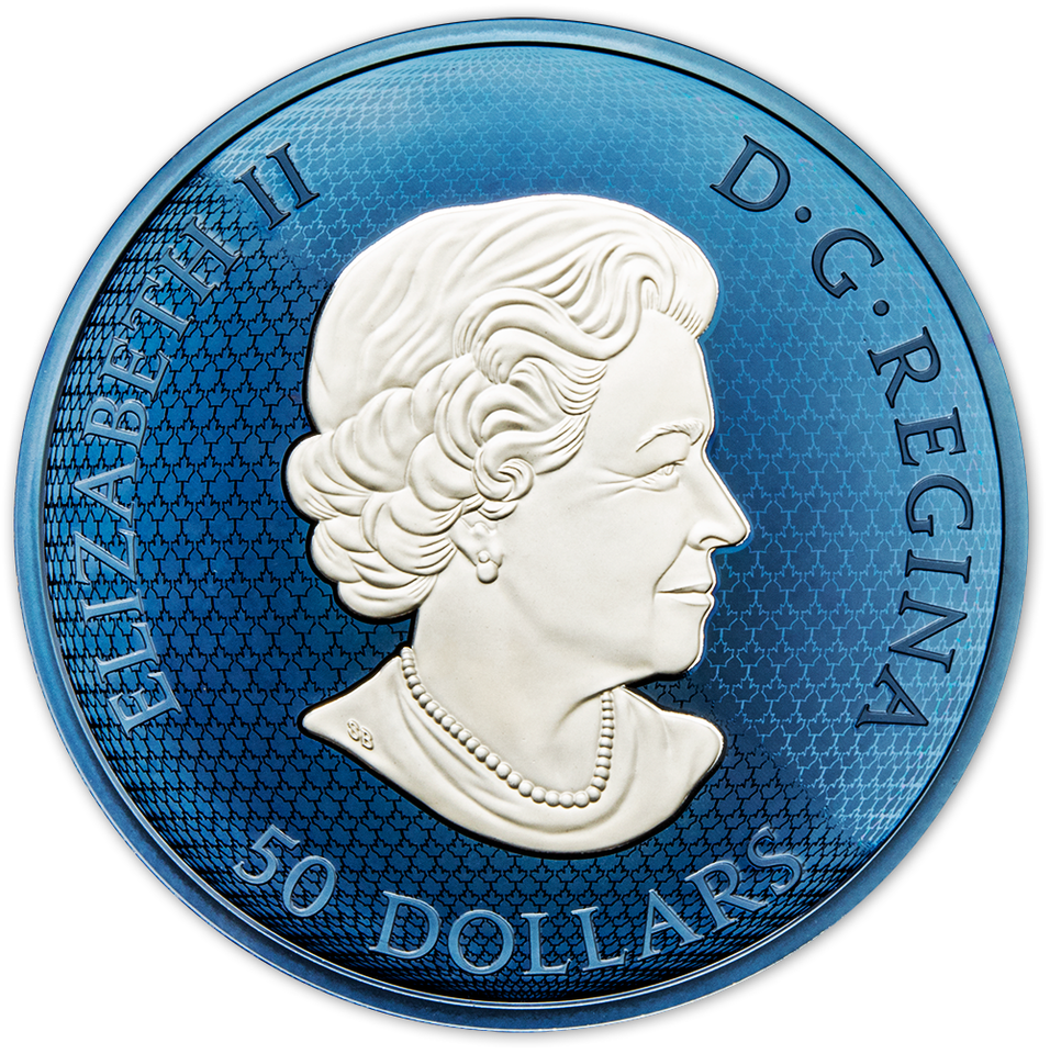 MAPLE LEAF Blue Rhodium 5 Oz Silver Coin 50$ Canada 2022 | eBay