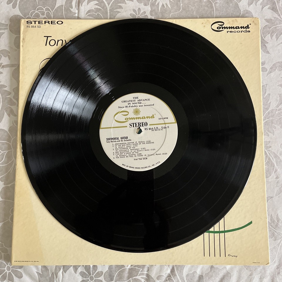 Tony Mottola record albums; Sentimental Guitar; String Band; Lot of 2 ...