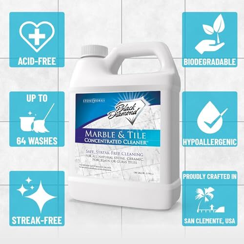 Black Diamond Stoneworks MARBLE & TILE FLOOR CLEANER. Great for Ceramic ...