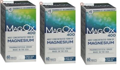 Mag-Ox 400 Magnesium Mineral Dietary Supplement Tablets X 3 Packs | eBay UK